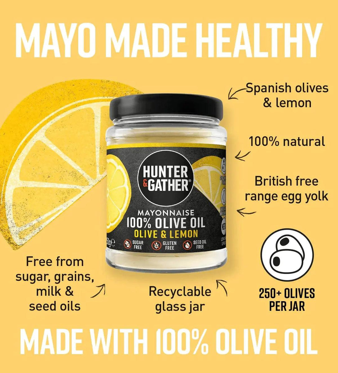 Olive Oil Mayonnaise Lemon Hunter & Gather 250g x6 - KetoFitShop