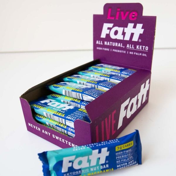 Keto Bar Coconut Macadamia Live Fatt 30g x20- KetoFitShop