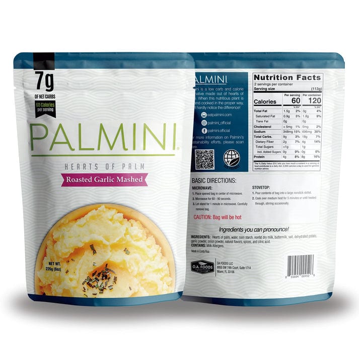 Hearts of Palm Mashed Roasted Garlic Palmini 226g - KetoFitShop